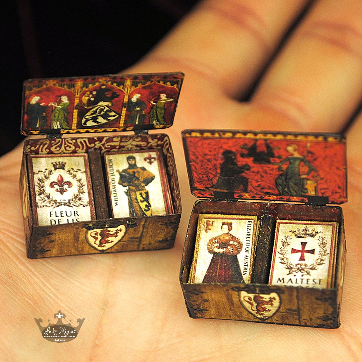 Medieval Playing Cards & Box - Bundle - Lady Miniac