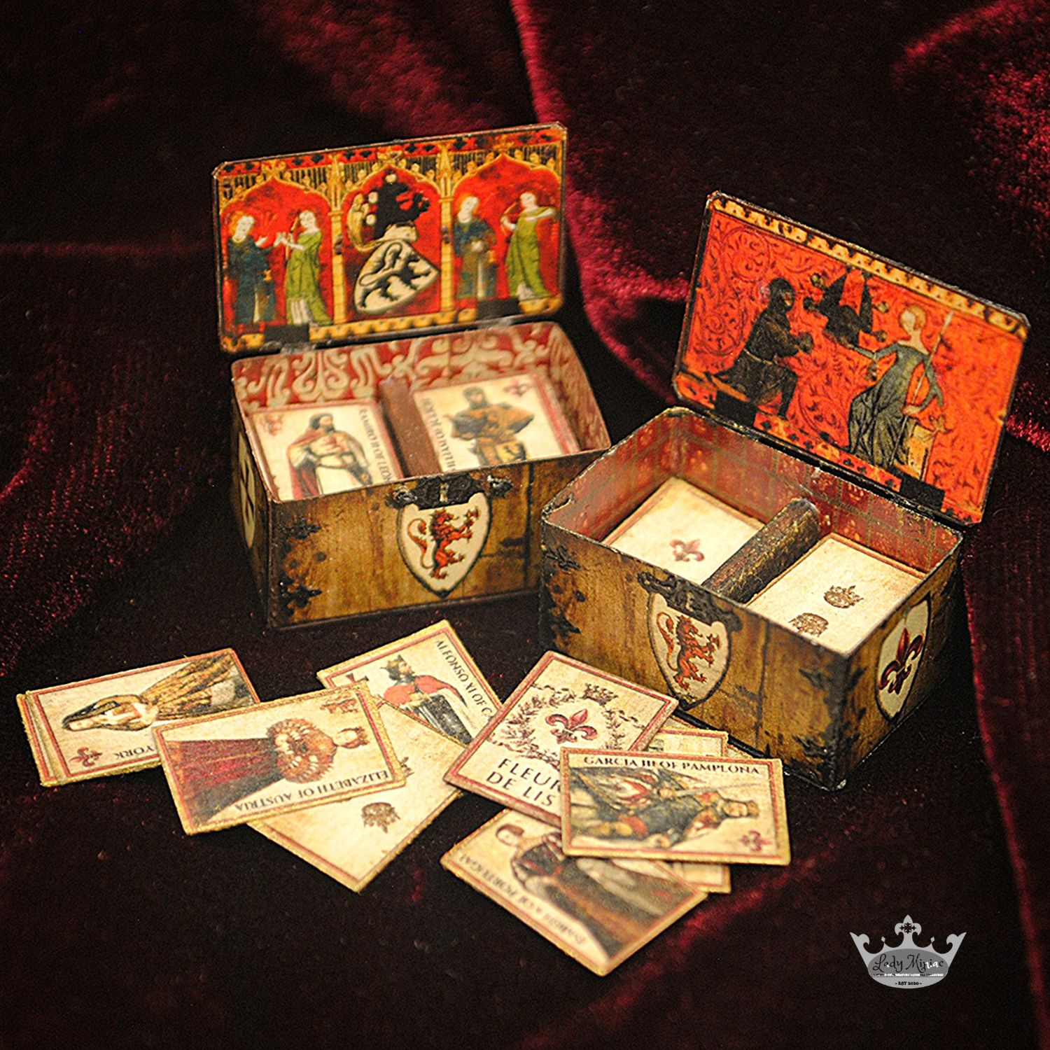 Medieval Playing Cards & Box - Bundle - Lady Miniac